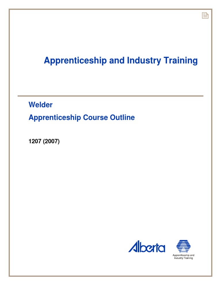 Alberta Welder Apprentice Program Outline | PDF | Apprenticeship | Welding