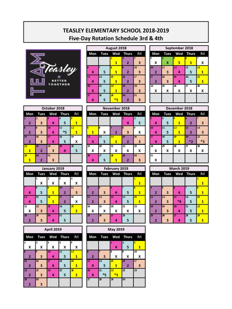 School Rotation Schedule | PDF