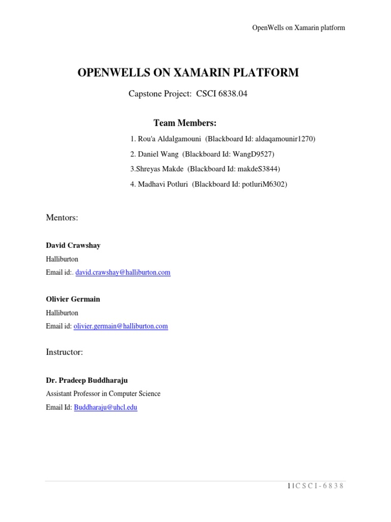 Developing the OpenWells Application on the Xamarin Platform for ...