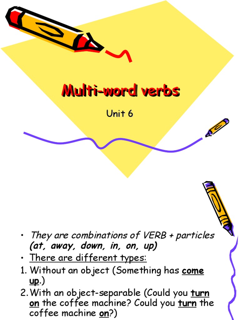 Multi Word Verbs | PDF | Linguistic Morphology | Linguistic Typology