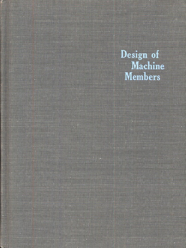 Design of Machine Members - Vallance & Doughtie PDF | PDF | Deformation ...