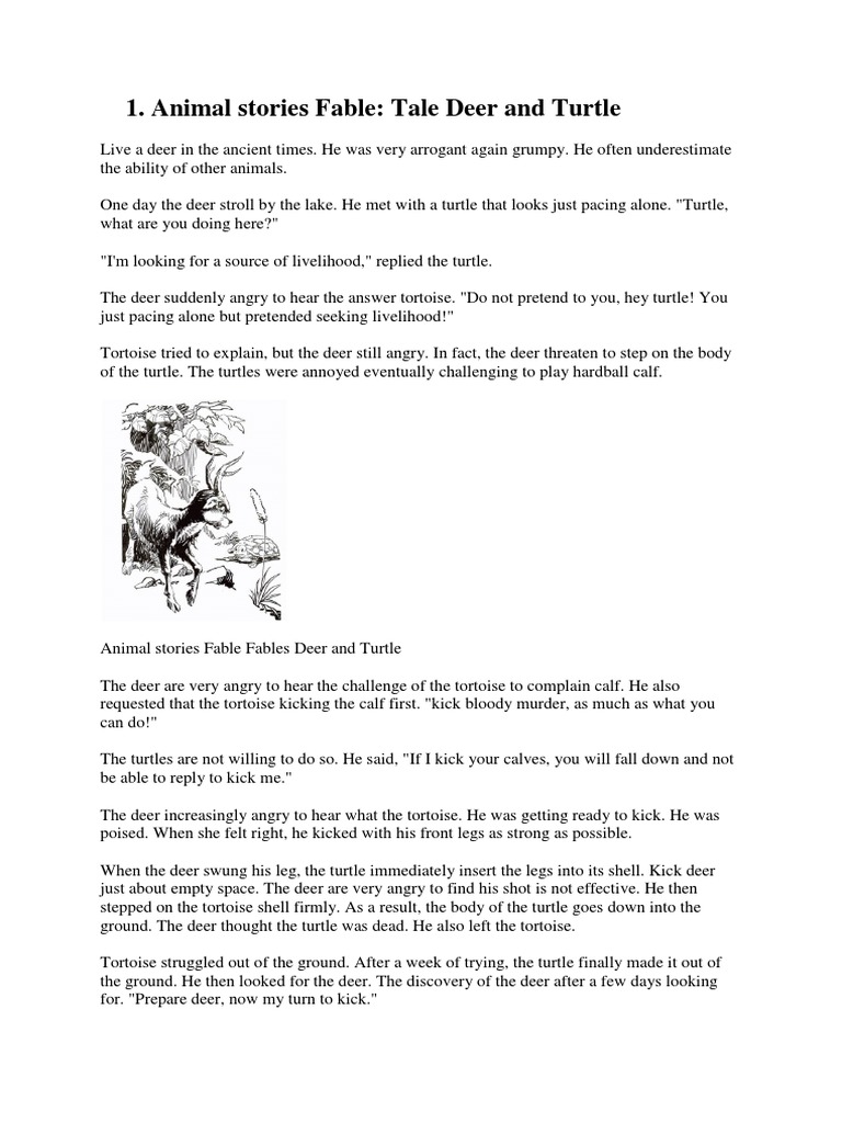Fable of the Deer and Turtle | PDF