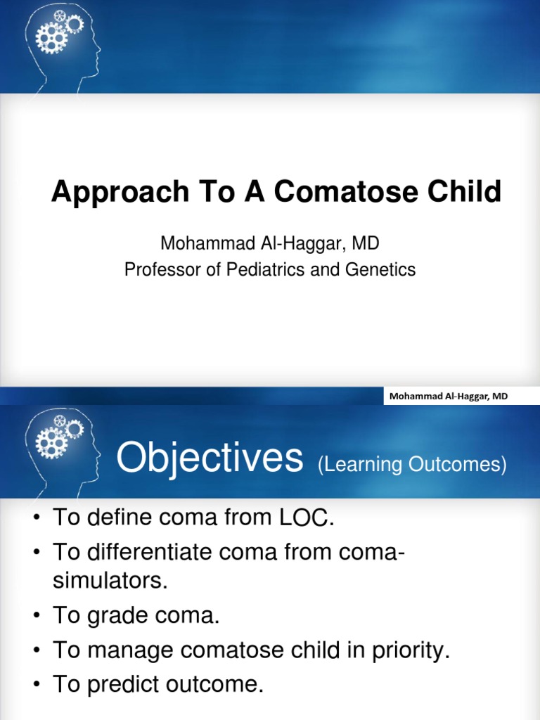 Approach To Comatose Child | PDF | Coma | Renal Function