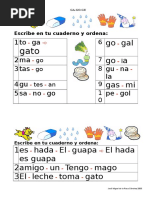 Ficha de G, Gue, Gui | PDF