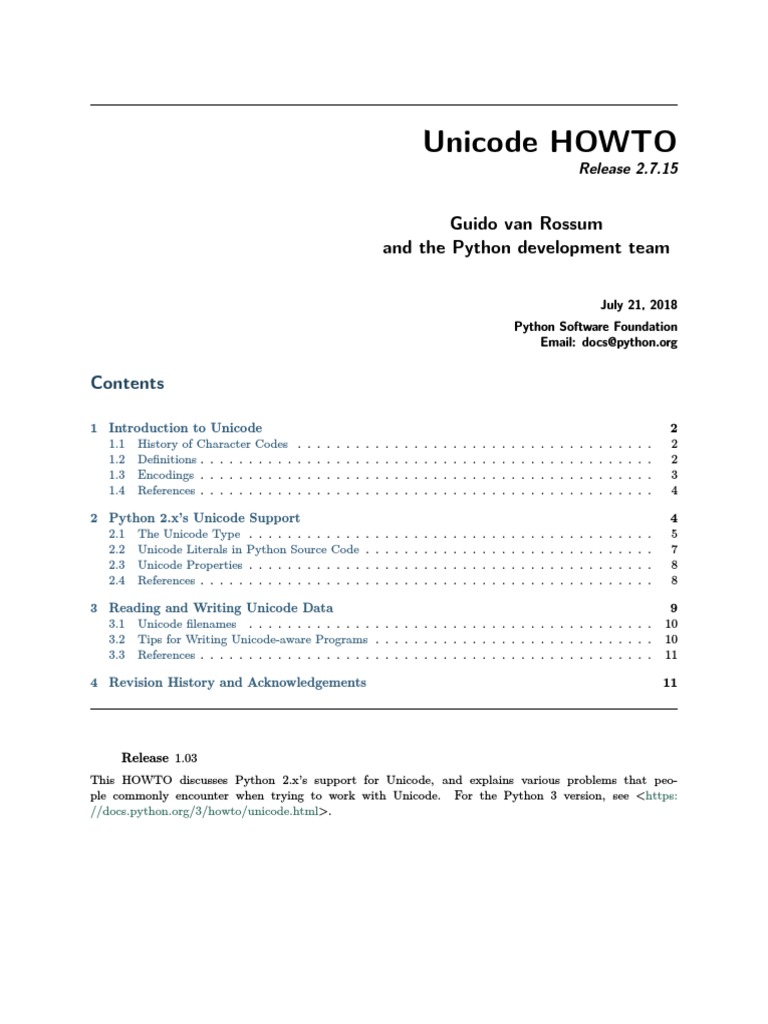 Howto Unicode PDF | PDF | Character Encoding | String (Computer Science)