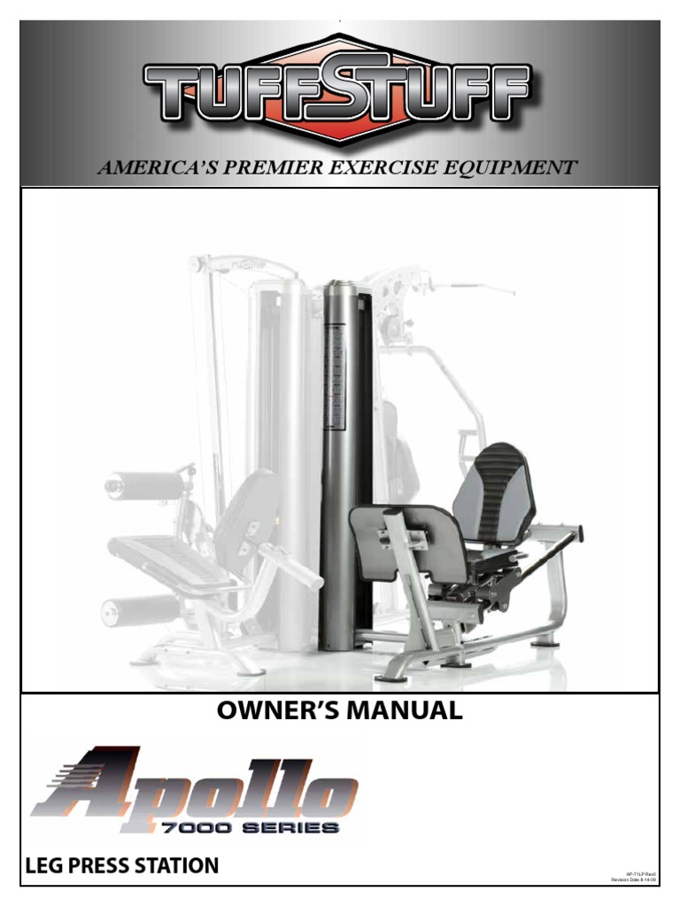Apollo 7000 Leg Press (AP-71LP) Owner's Manual | PDF | Washer (Hardware ...