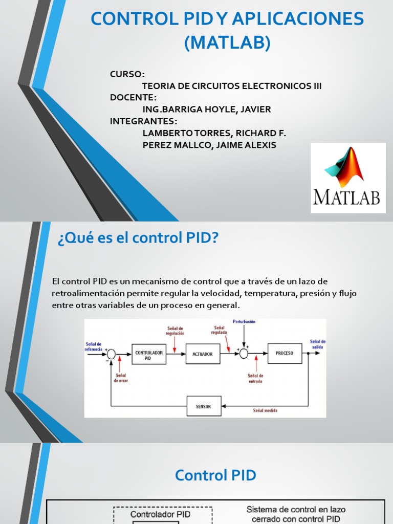Control Pid y Aplicaciones (Matlab)