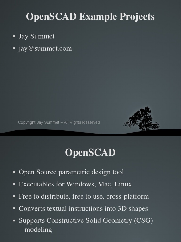 OpenSCAD Example PDF | PDF | Art | Technology & Engineering