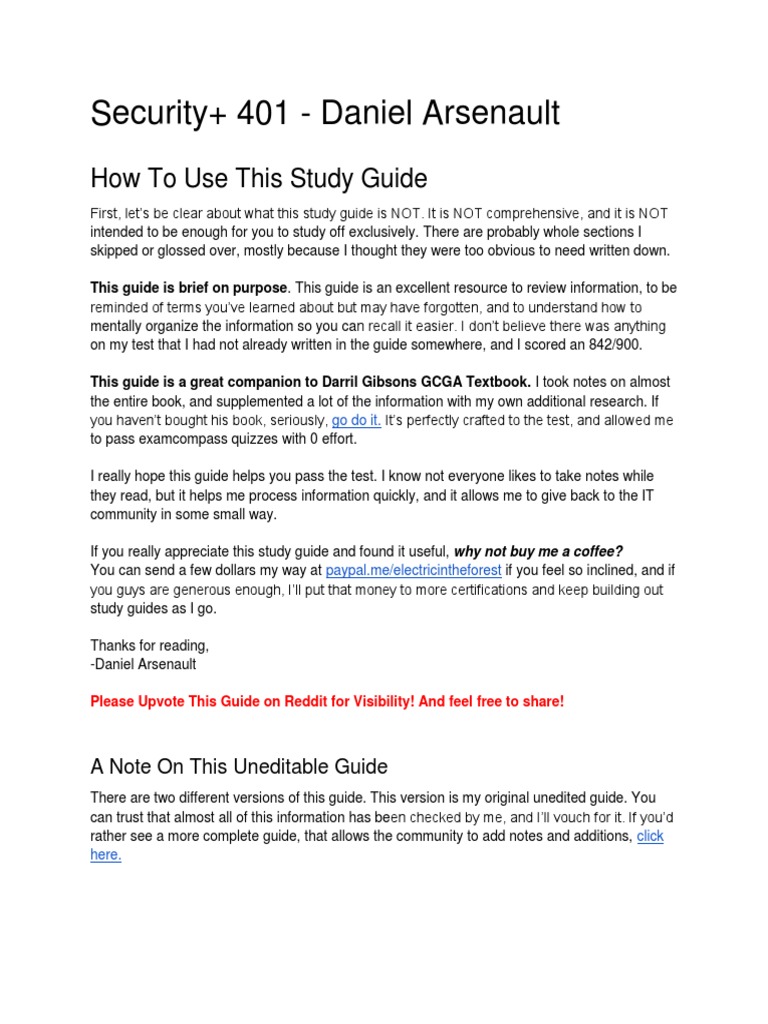 Security + Study Guide | PDF | Transport Layer Security | Port (Computer Networking)