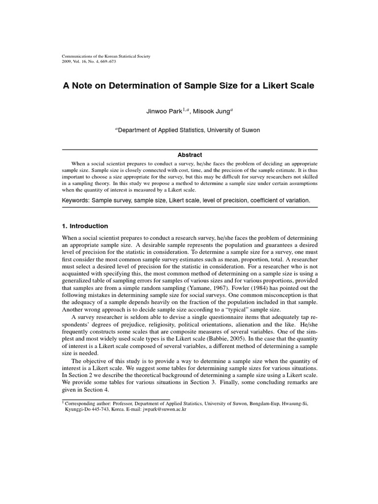Determining an Appropriate Sample Size for Surveys Measuring Constructs ...