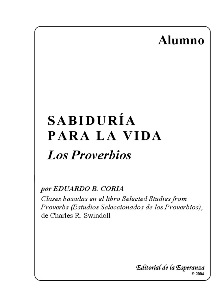 18 Proverbios Alumno | PDF | Libro de proverbios | Sabiduría