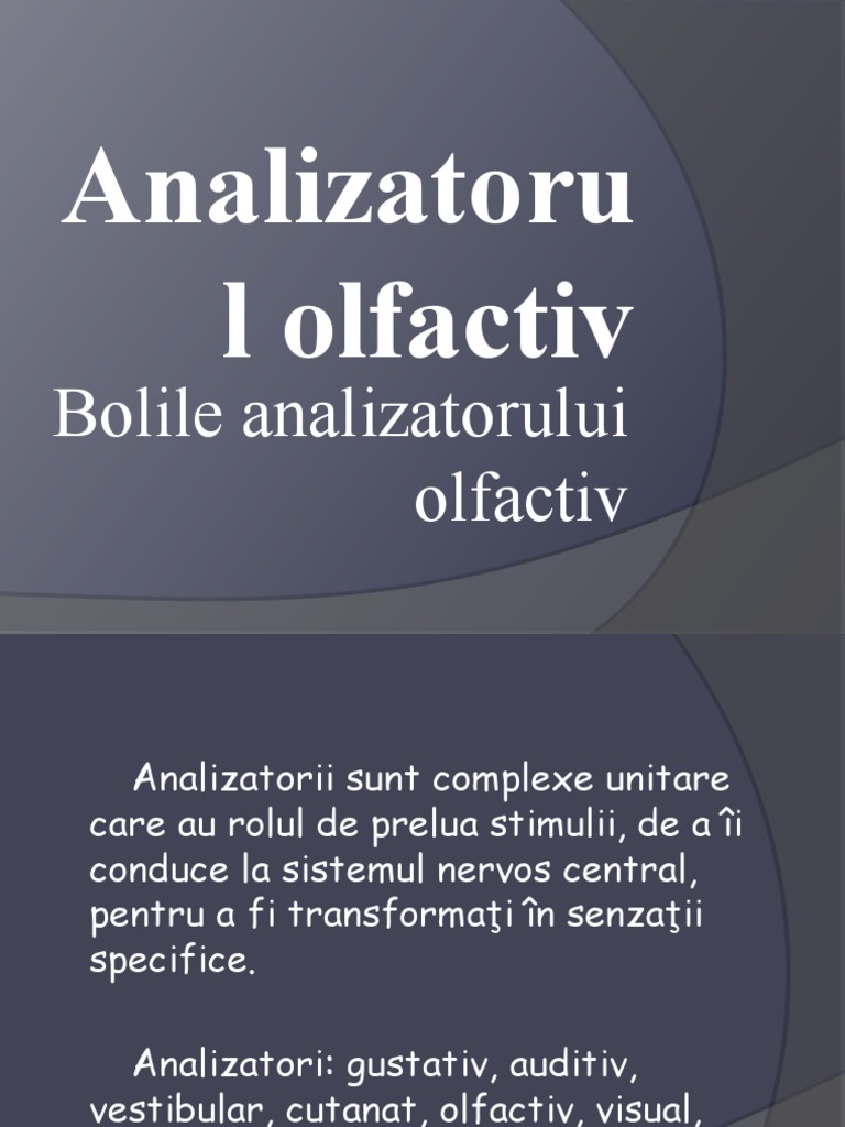 Analizatorul Olfactiv Pdf