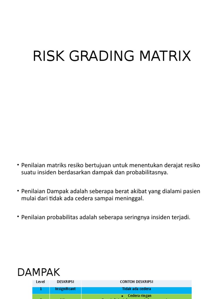 Risk Grading Matrix | PDF
