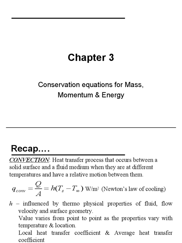 Class II - Conservation Equations | PDF | Fluid Dynamics | Boundary Layer