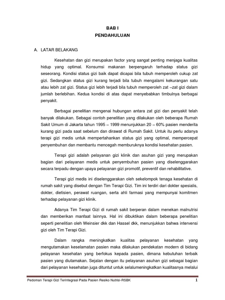 Pedoman Terapi Gizi untuk Pasien Nutrisi | PDF | Pengembangan Diri ...