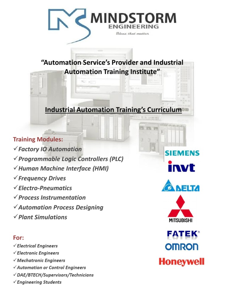 Industrial Automation Trainings Course Outline | PDF | Automation | Programmable Logic Controller