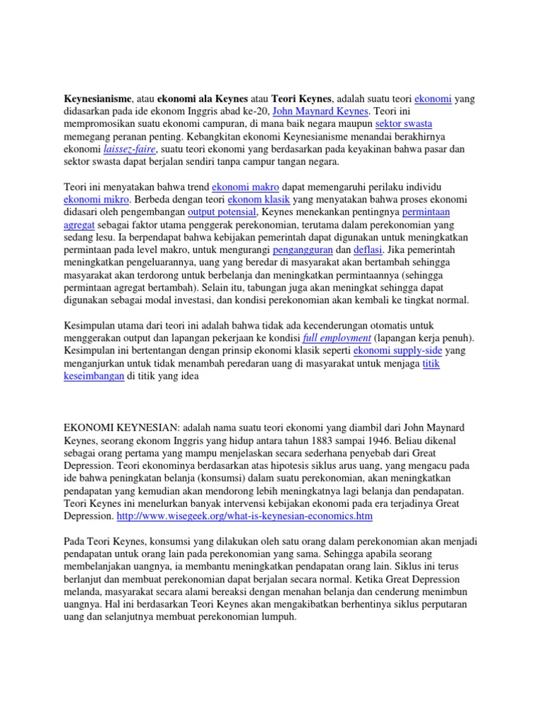 Teori JM Keynes | PDF