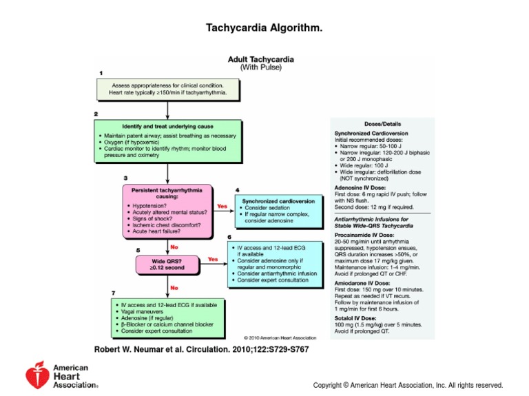 Tachycardia Algorithm.: Robert W. Neumar Et Al. Circulation. 2010 122 ...
