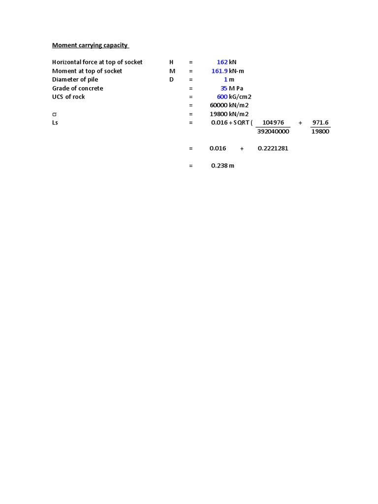 Rock Socketing | PDF