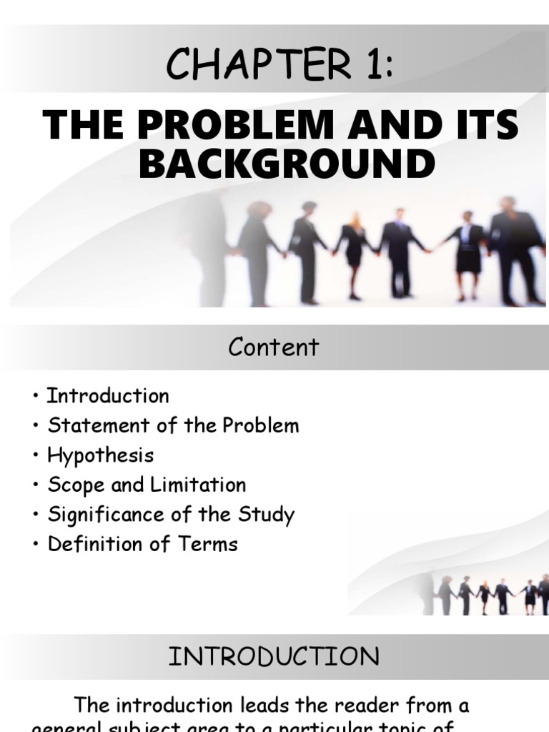 Chapter 1 Guidelines | PDF | Hypothesis | Thesis