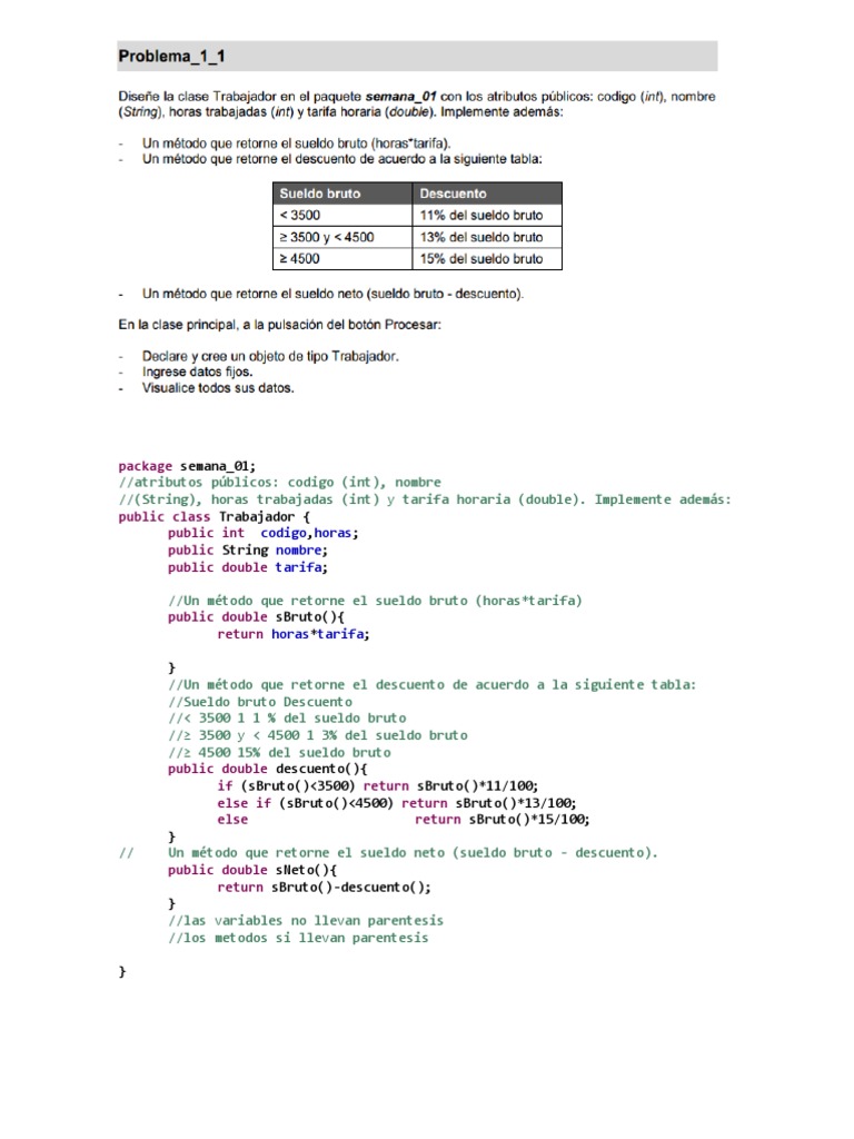 Algoritmos JAVa | PDF | Constructor (Programación Orientada a Objetos ...
