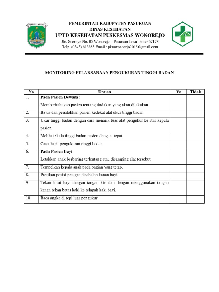 Daftar Tilik SOP | PDF
