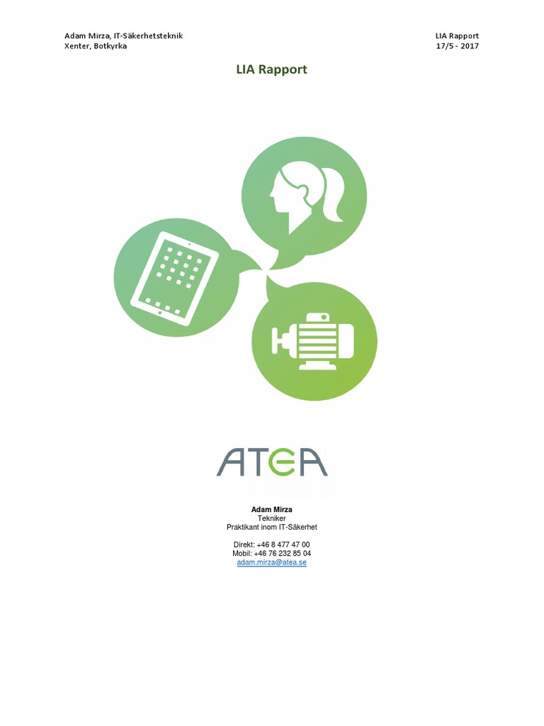 Adam Mirza - Atea LIA Rapport | PDF