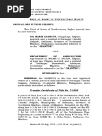 Sample Deed of Usufruct Over A Real Property | PDF | Deed | Land Lot