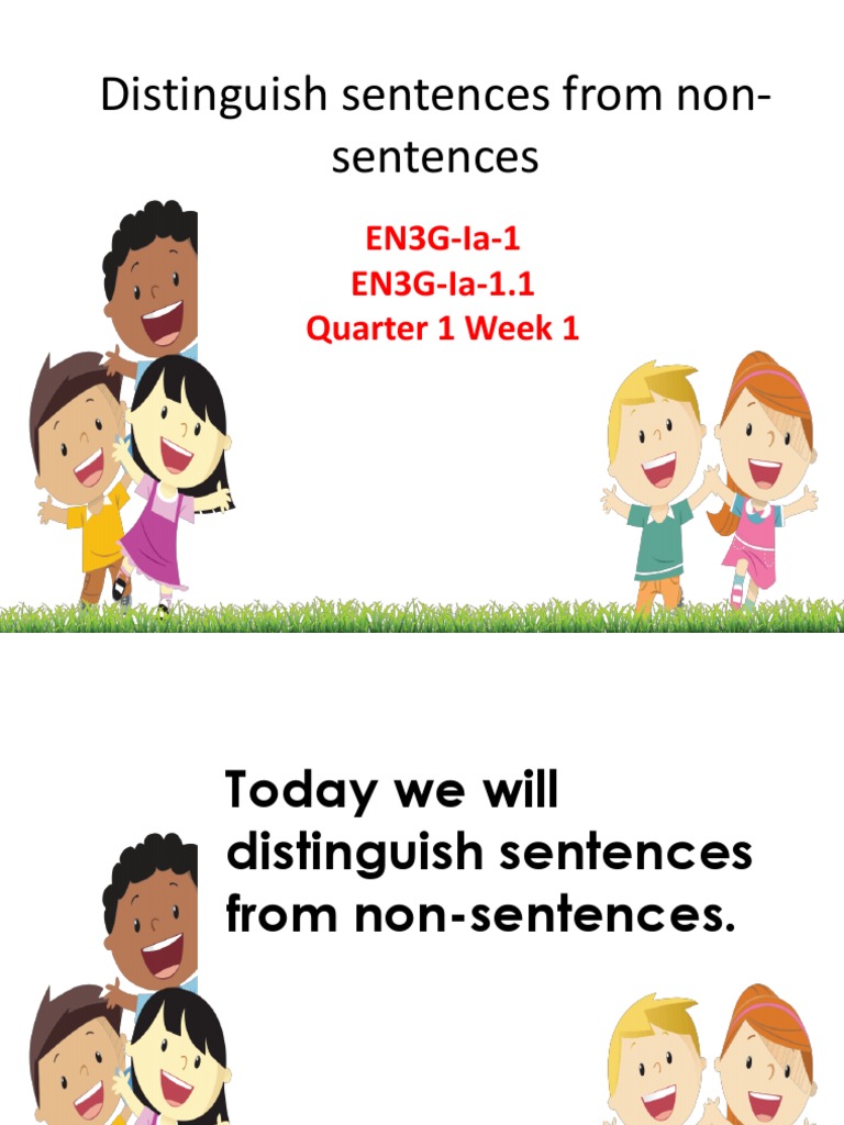 Distinguish Sentences From Non-Sentences | PDF