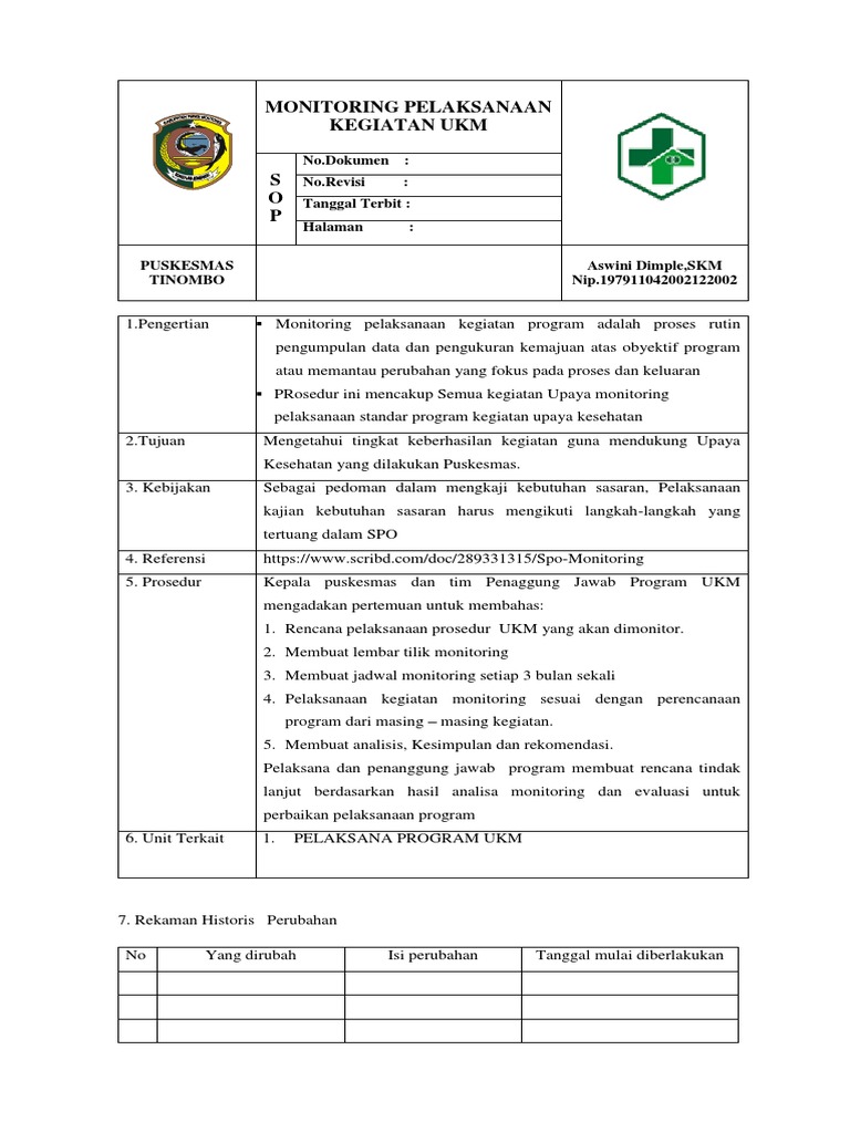 5.2.3.2 SOP Monitoring Pelaksanaan Fix | PDF