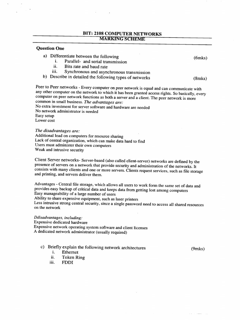BIT 2108 Computer Networks | PDF
