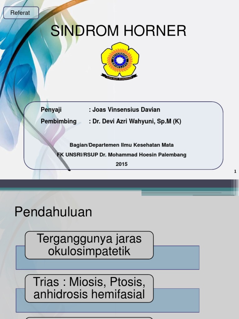 Sindrom Horner: Gejala dan Diagnosis | PDF