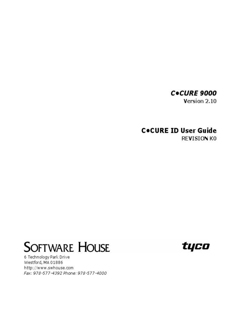 Ccure 9000 v2 10 Ccure ID Guide Rk0 Lt En | Smart Card | Microsoft Windows