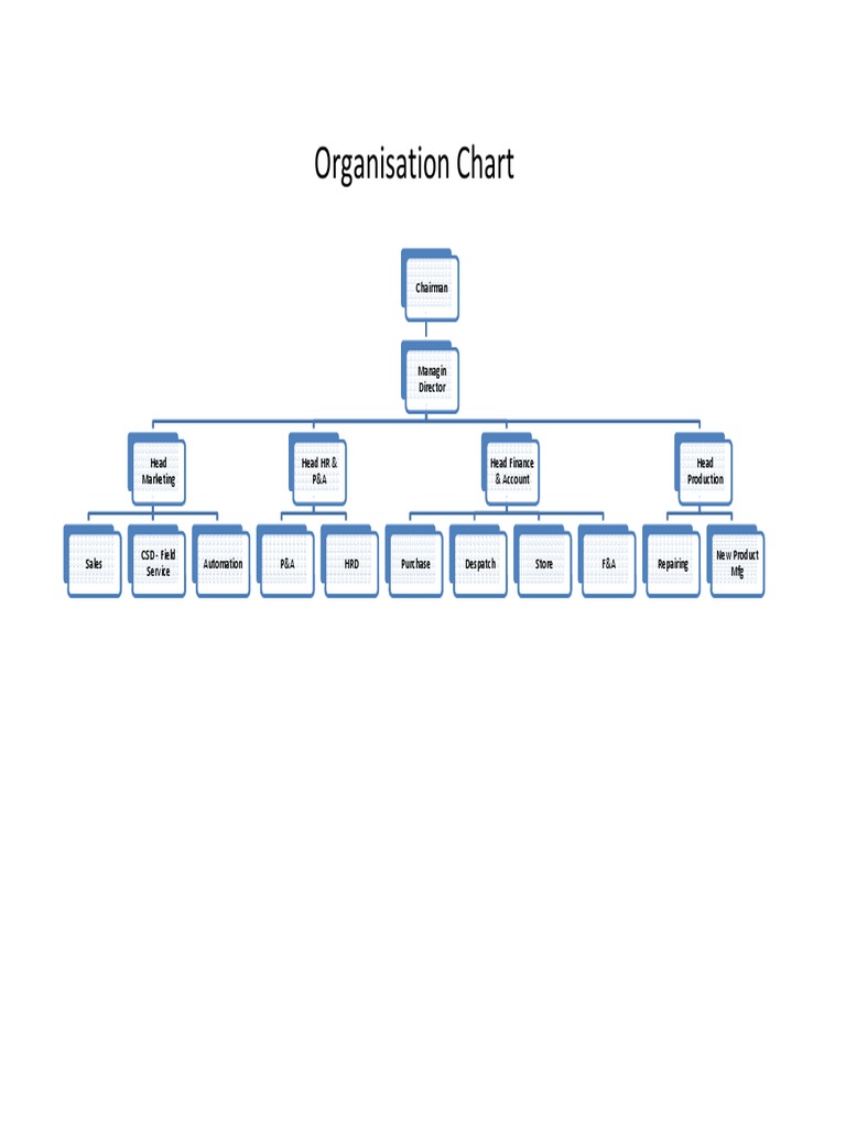 Organisation Chart: Chairman | PDF