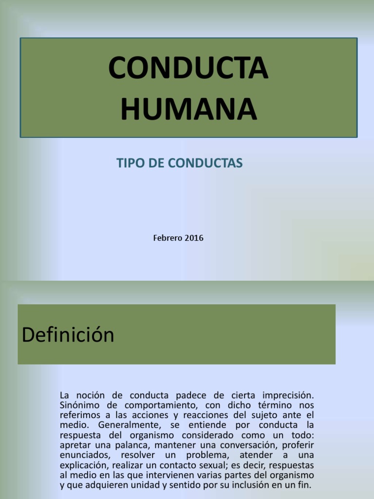 Conducta humana: tipos de conductas innatas y aprendidas | PDF ...