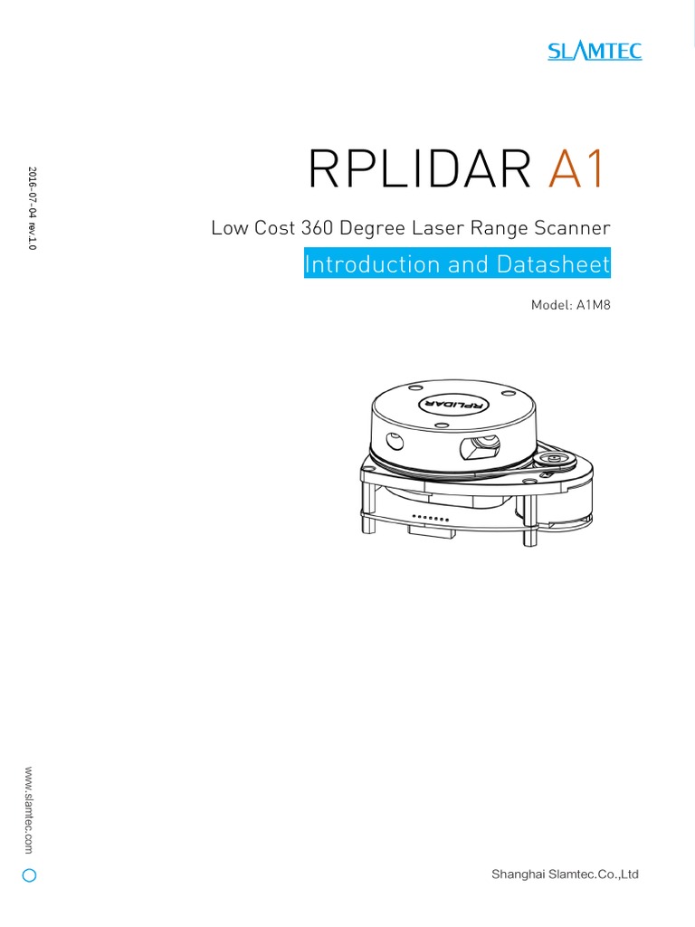 Rplidar a1m8 360 Degree Laser Scanner Development Kit Datasheet 1 ...