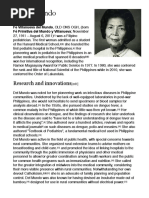 Legacy of Dr. Fe del Mundo | PDF | Philippines