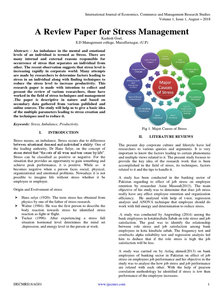 A Review Paper For Stress Management | Unduh gratis PDF | Occupational ...