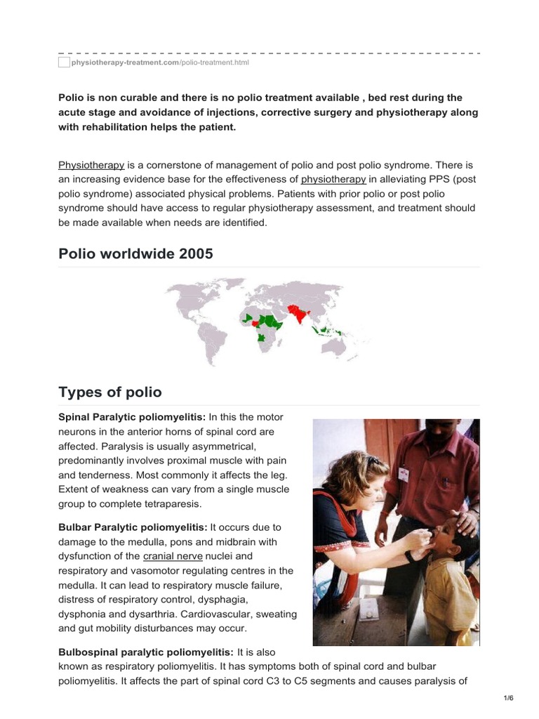 Polio Physiotherapy Notes | PDF | Poliomyelitis | Physical Therapy