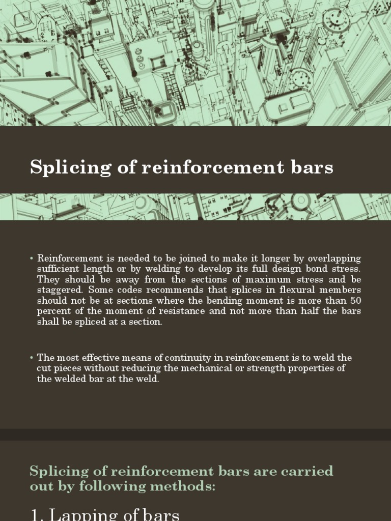 Splicing of Reinforcement Bars | PDF | Mechanical Engineering ...
