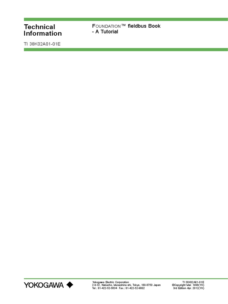 Explicacion Sobre Fieldbus Yokogawa | PDF | Osi Model | Electrical ...