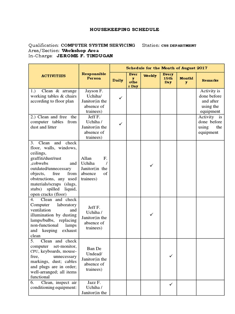 Css Coc 1234 | PDF | Housekeeping | Computer Keyboard