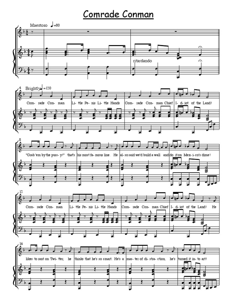 Comrade Conman Score | PDF