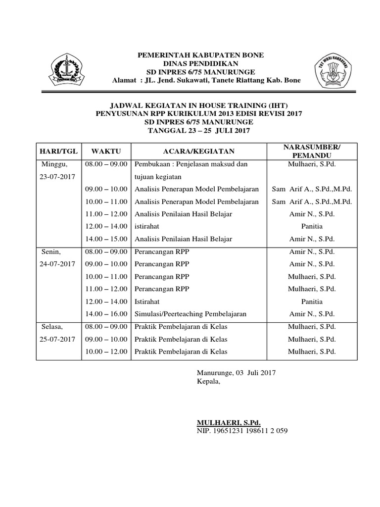Jadwal Iht Ok | PDF