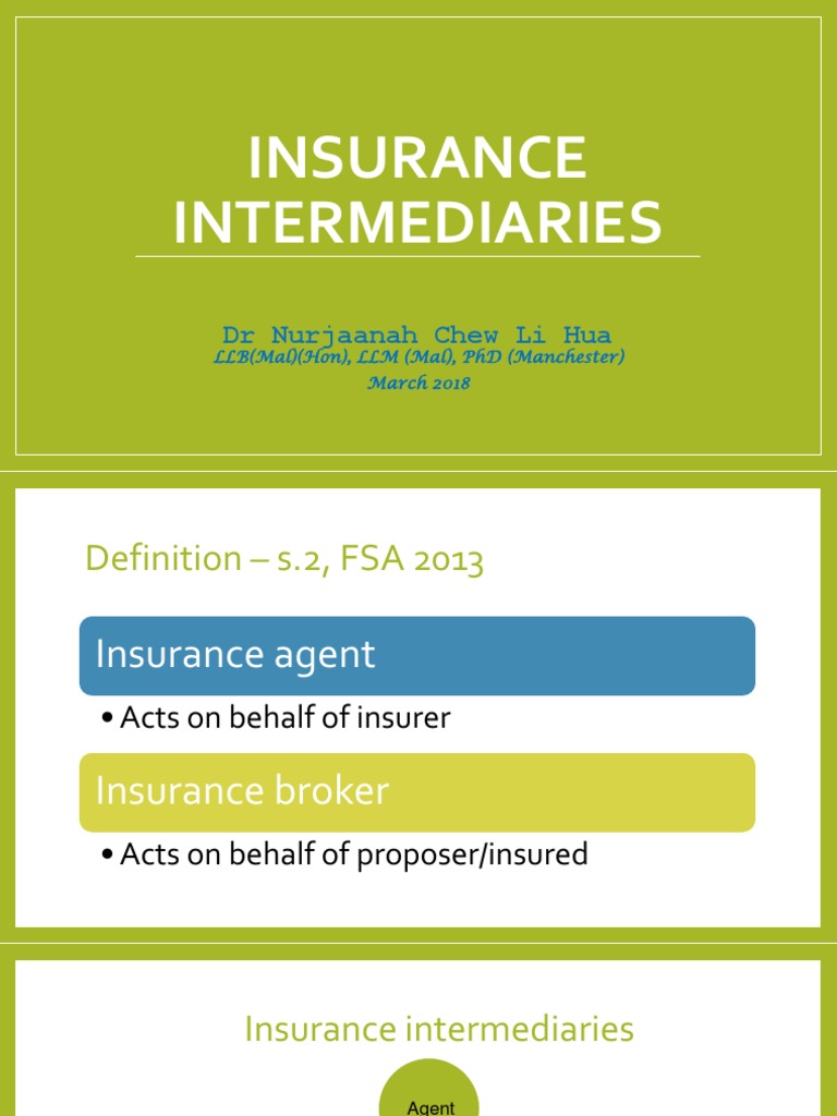 Insurance Intermediaries | PDF | Insurance Broker | Insurance