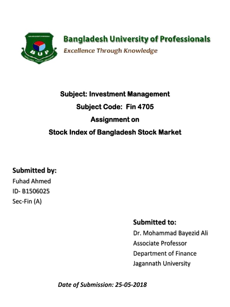 Stock Index of Bangladesh Stock Market | PDF | Share Repurchase | Stock ...