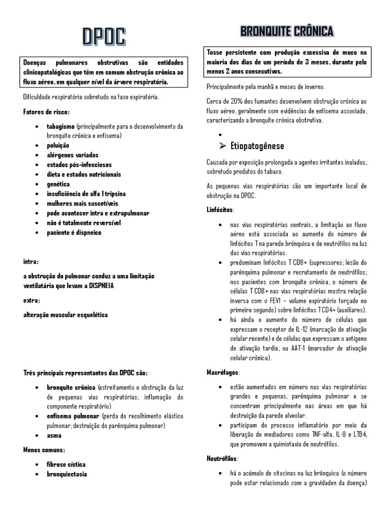 DPOC | Doença de Obstrução Pulmonar Crônica | Bronquite