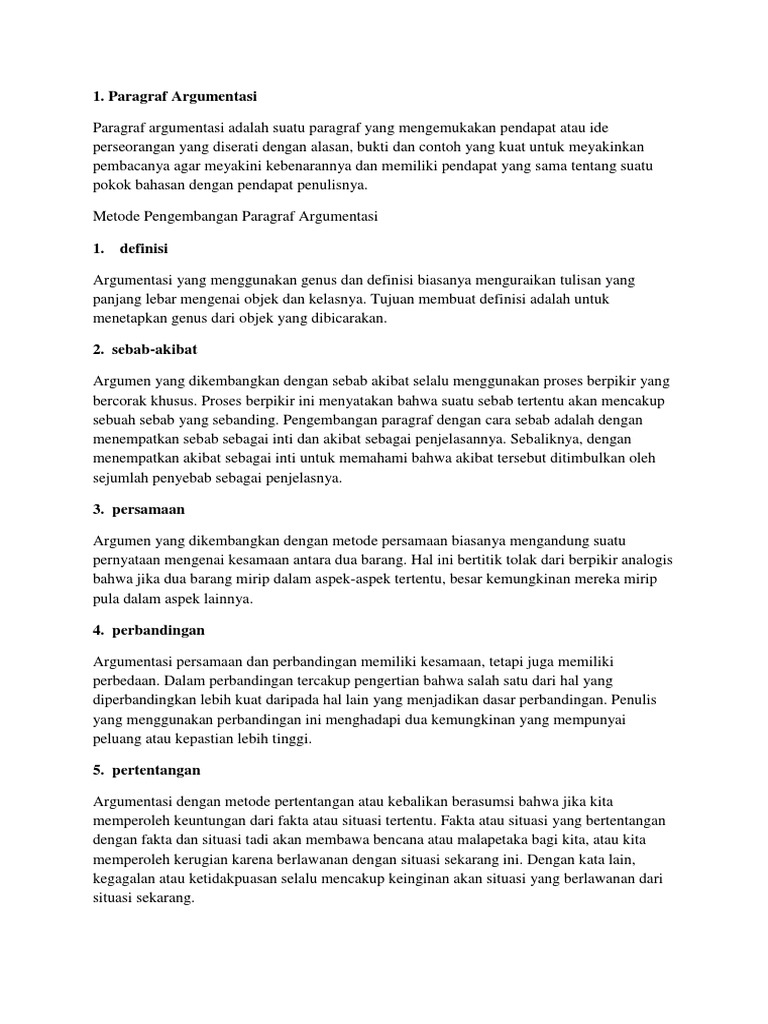 Bahasa Indonesia 5 Paragraf | PDF