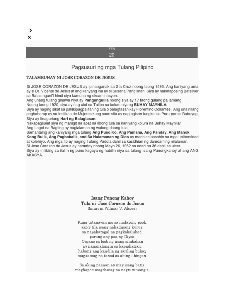 Pagsusuri Sa Tula | PDF