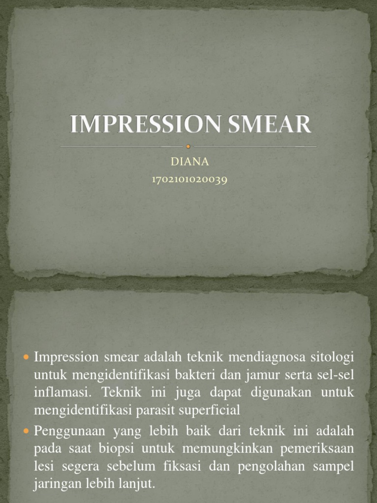 Impression Smear | PDF